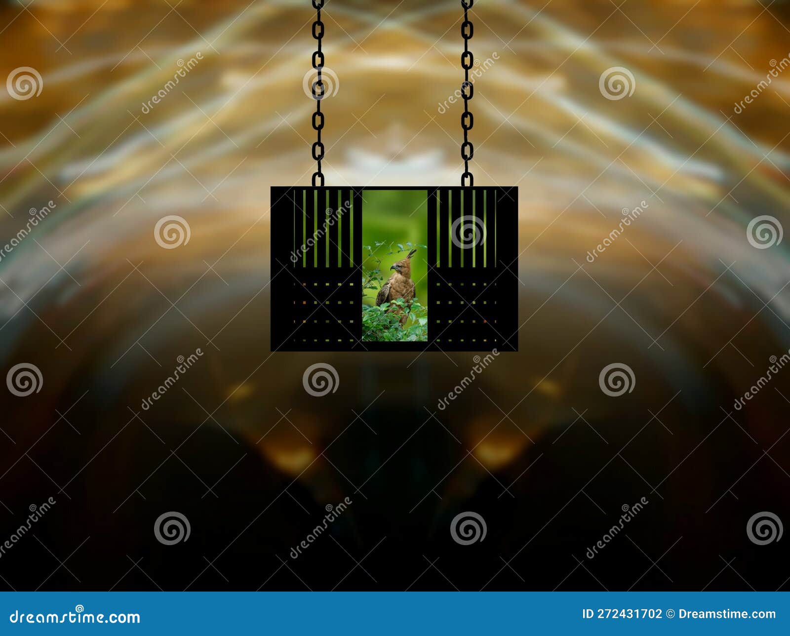 Hanging Screen with Artistic Ambient Stock Photo - Image of artwork ...