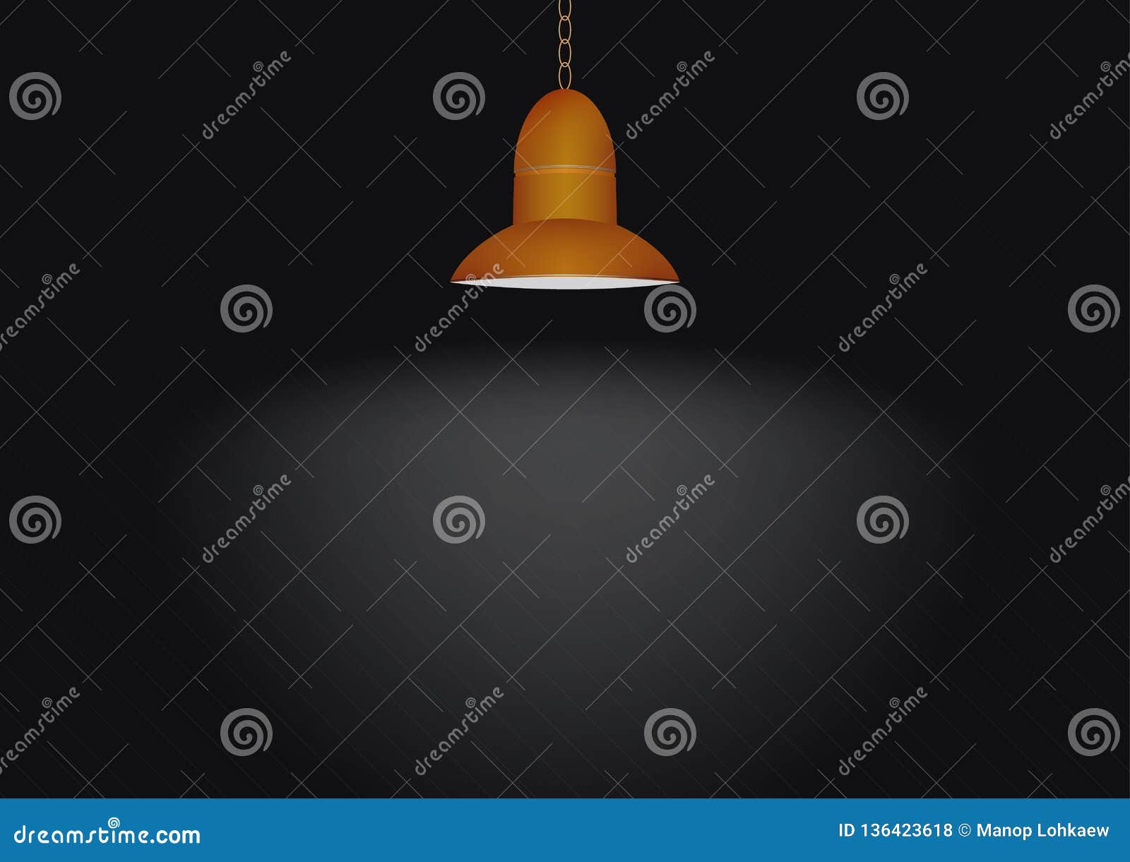 Orange Lamp Abstract Logo, Lighbulb With White Silhouette Of Lightning ...