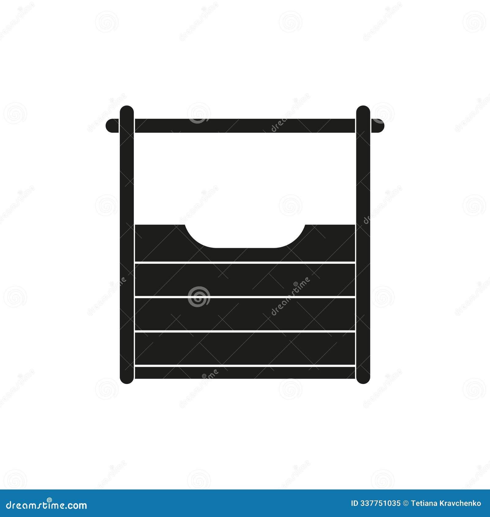 Hanging Shop Sign Icon. Rectangular Banner Frame. Minimalistic Black ...