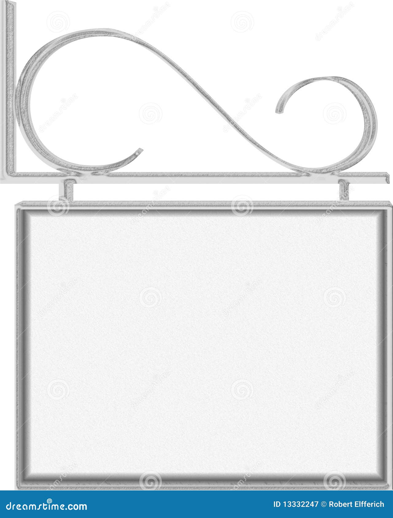 Hanging Sign with Frame for Text Stock Illustration - Illustration of ...