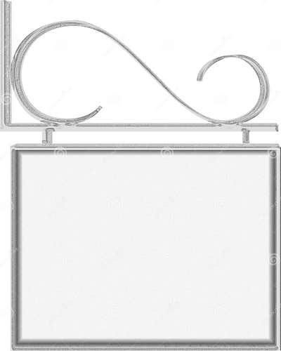 Hanging Sign with Frame for Text Stock Illustration - Illustration of ...