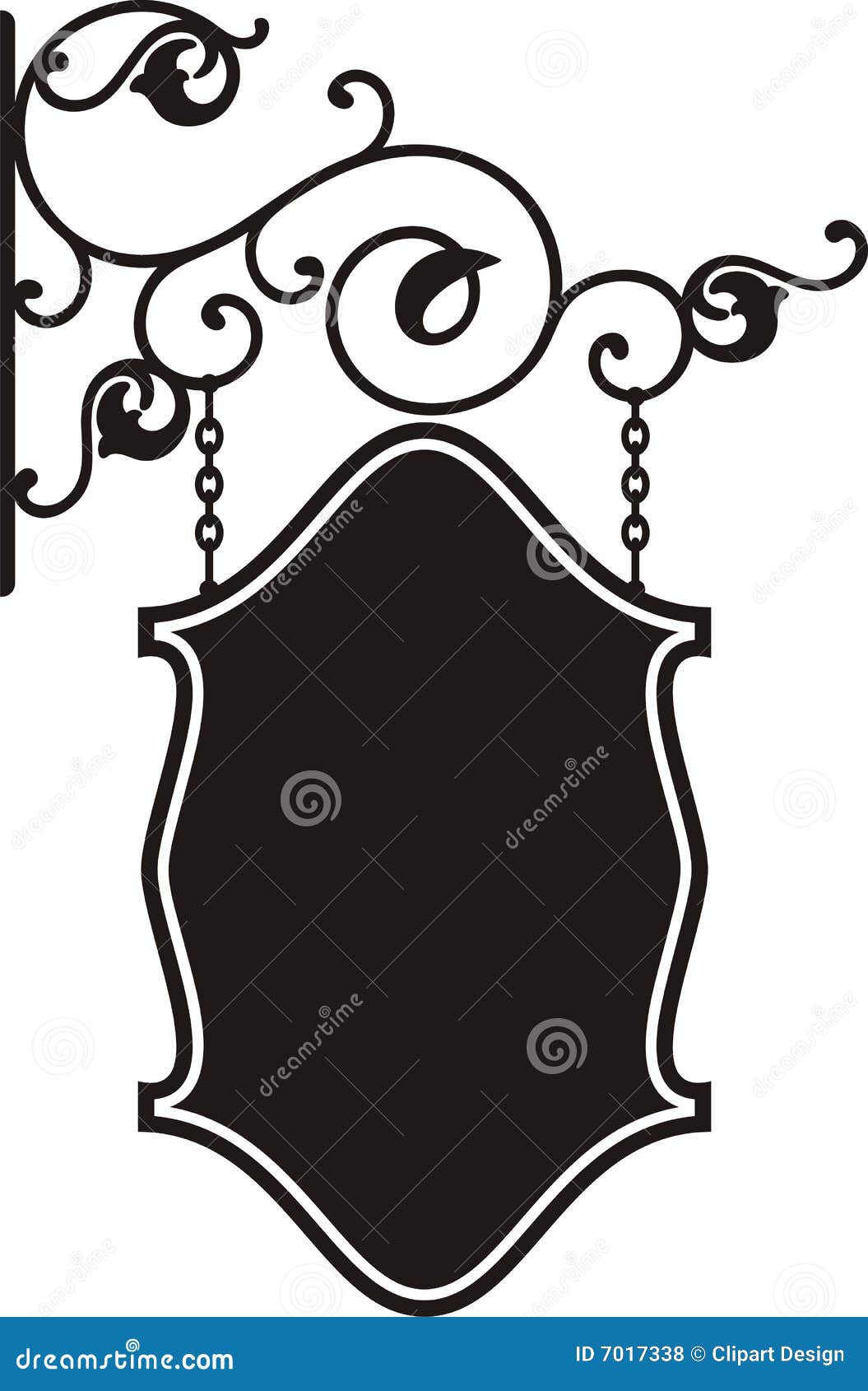 Hanging sign stock vector. Illustration of ornamental - 7017338