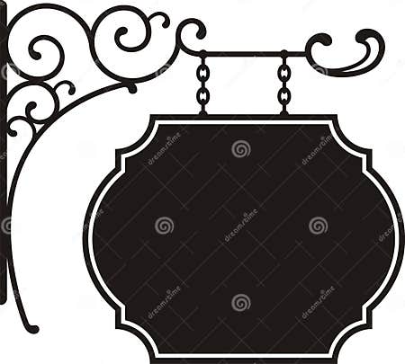 Hanging sign stock vector. Illustration of design, decorative - 7017351