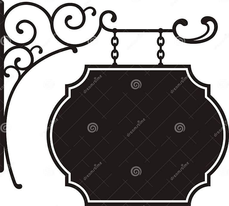Hanging sign stock vector. Illustration of design, decorative - 7017351