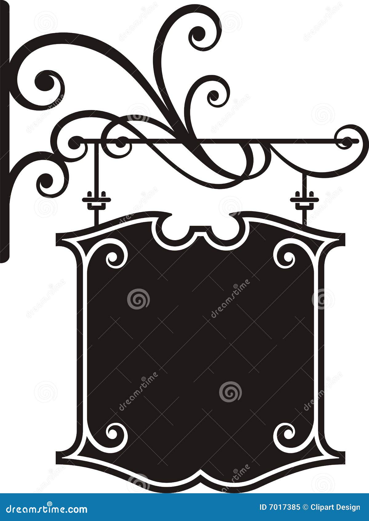 Hanging sign stock vector. Illustration of ornate, icon - 7017385