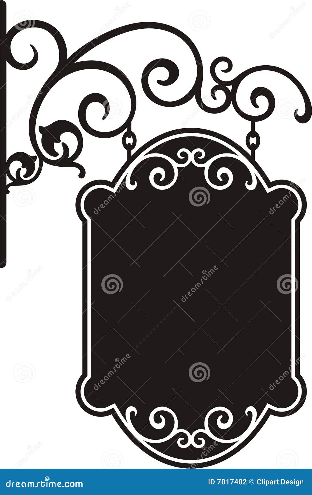 Hanging sign stock vector. Illustration of ornamental - 7017402