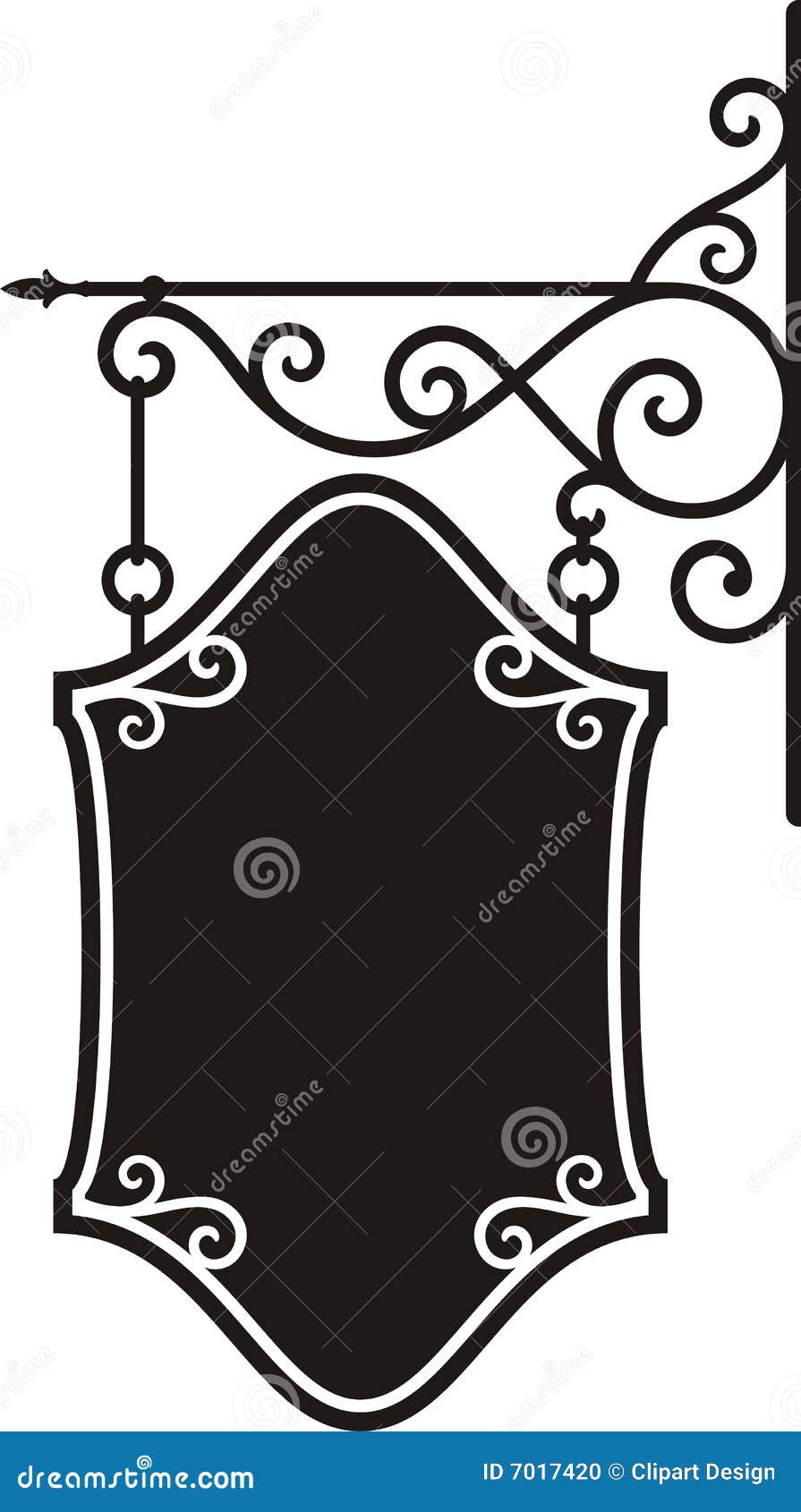 Hanging sign stock vector. Illustration of label, pattern - 7017420