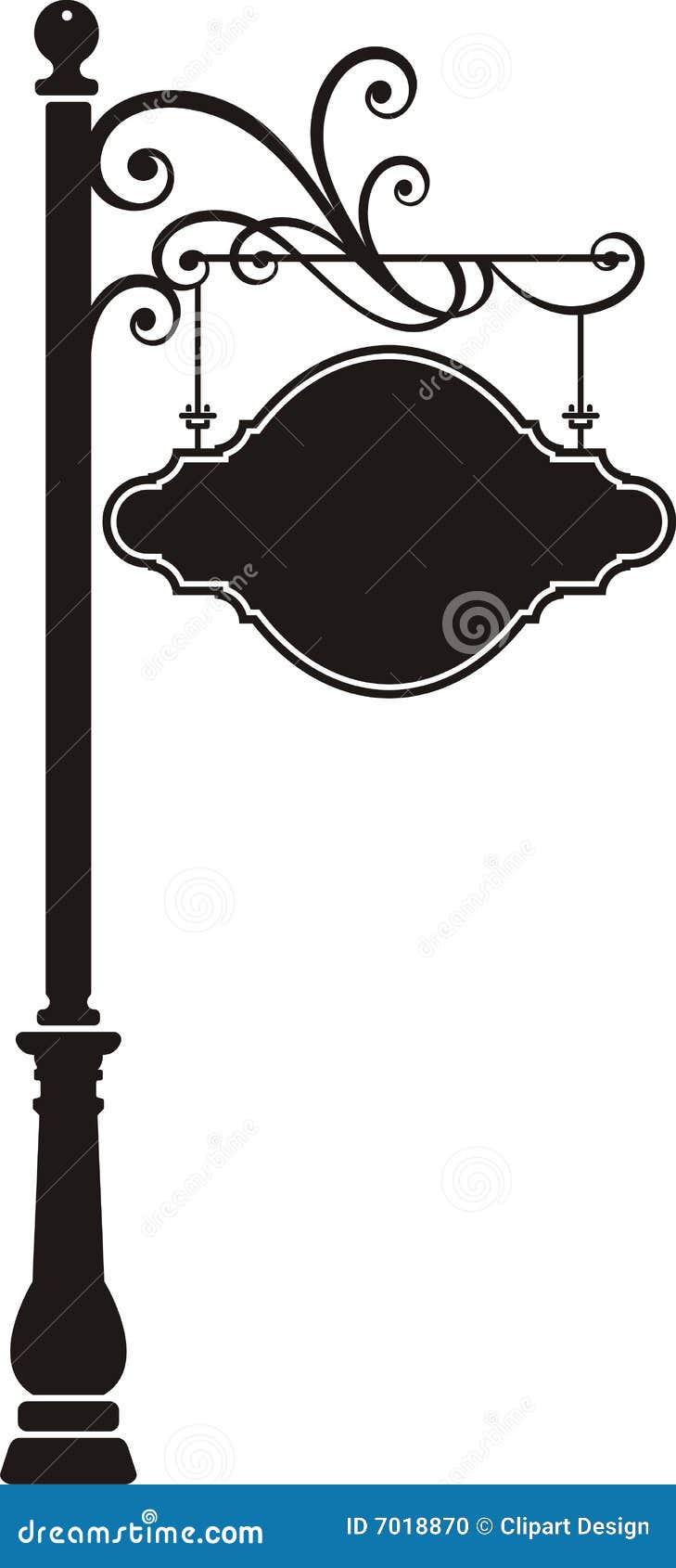 Hanging sign stock vector. Illustration of accent, ornate - 7018870