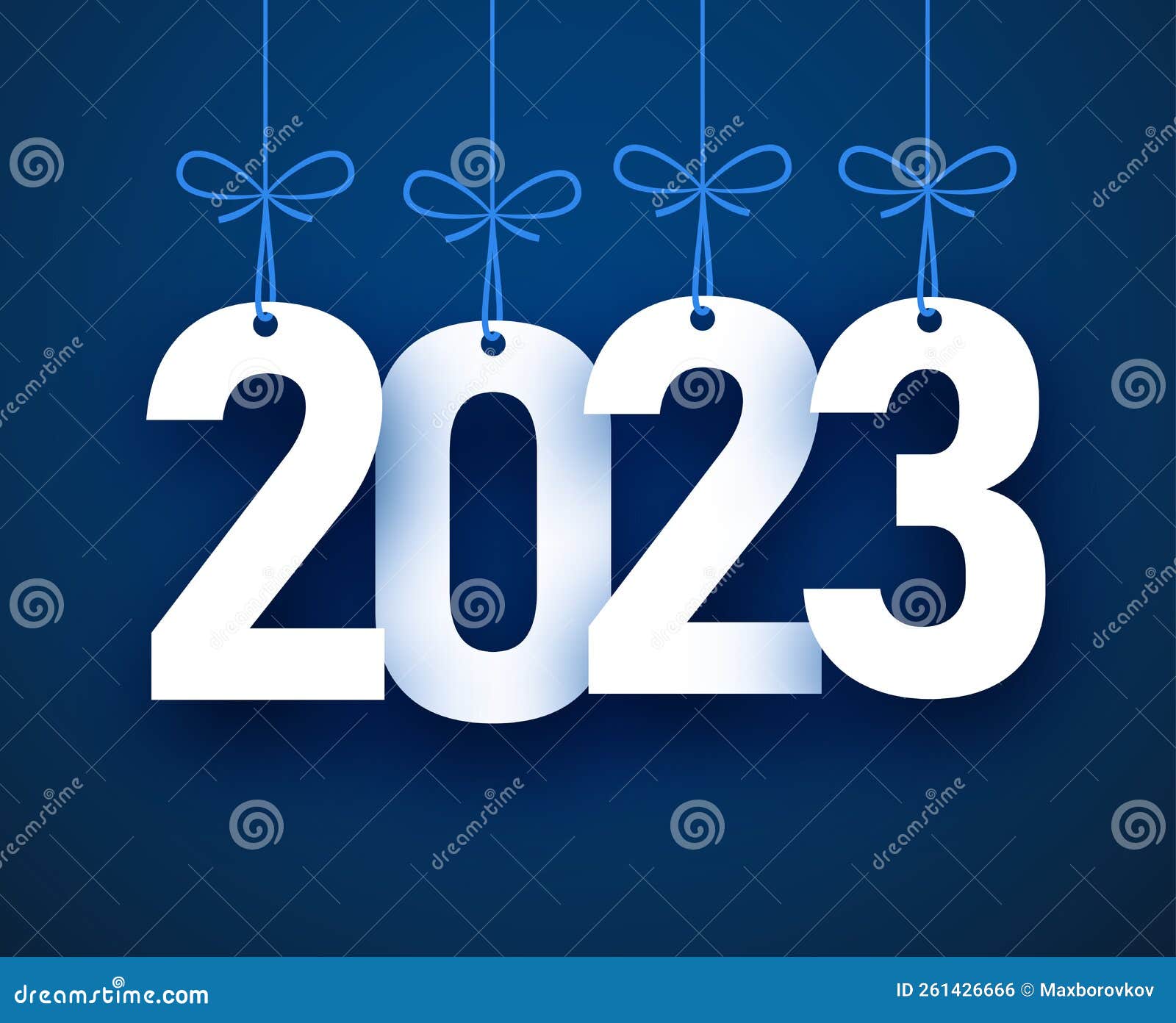 Hanging 2023 Sign On Night Winter Background Vector Illustration ...