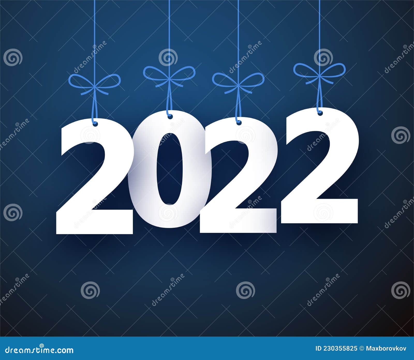 Hanging 2022 Sign On Blue Background Vector Illustration ...