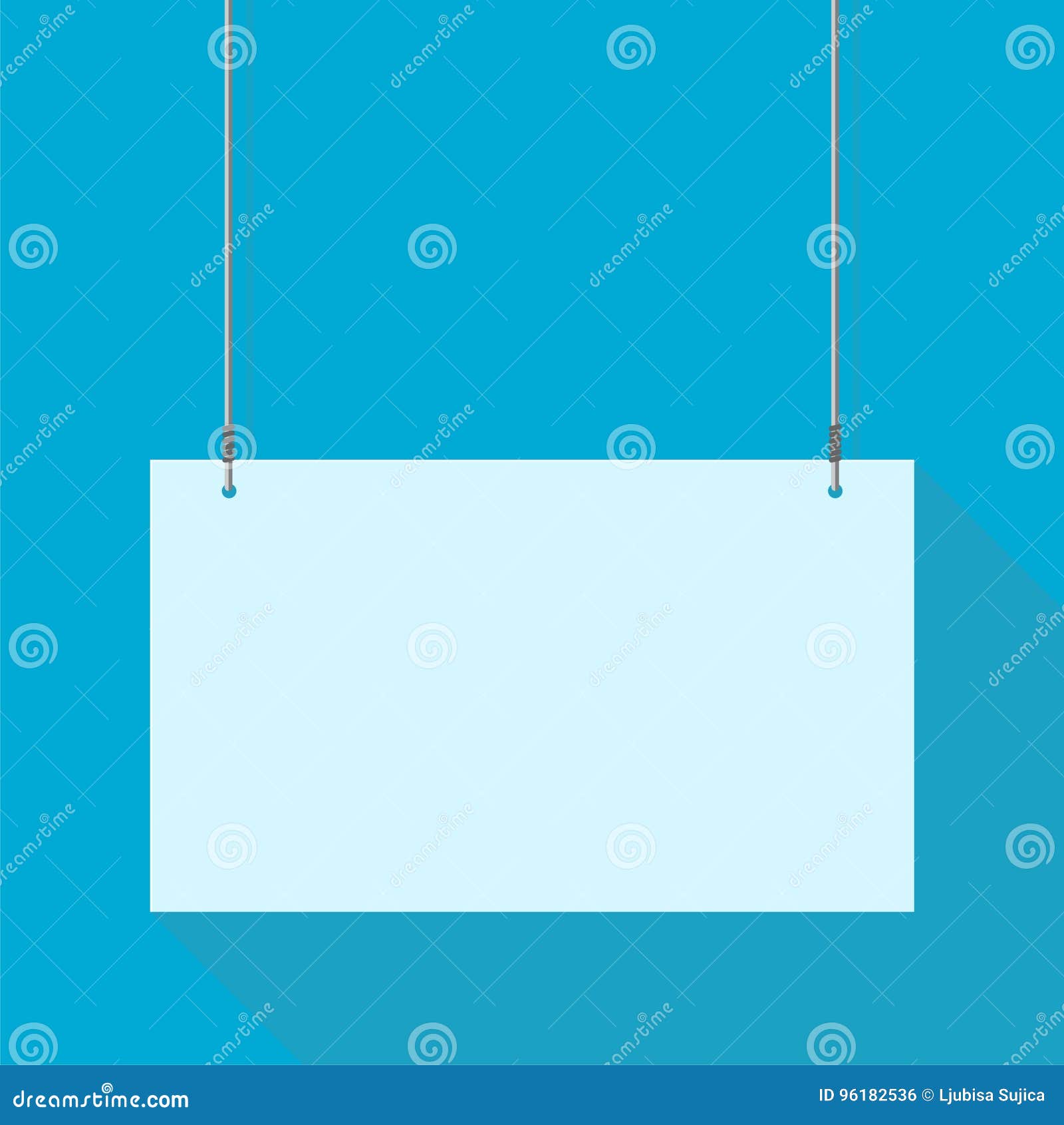 Hanging Sign Blue Background Stock Vector - Illustration of business ...
