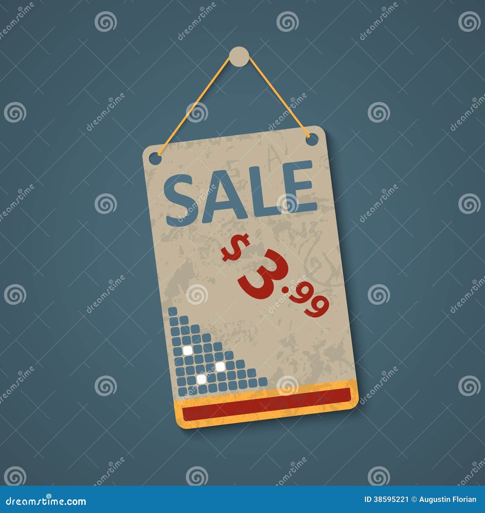 Hanging sign for pricing stock vector. Illustration of option - 38595221