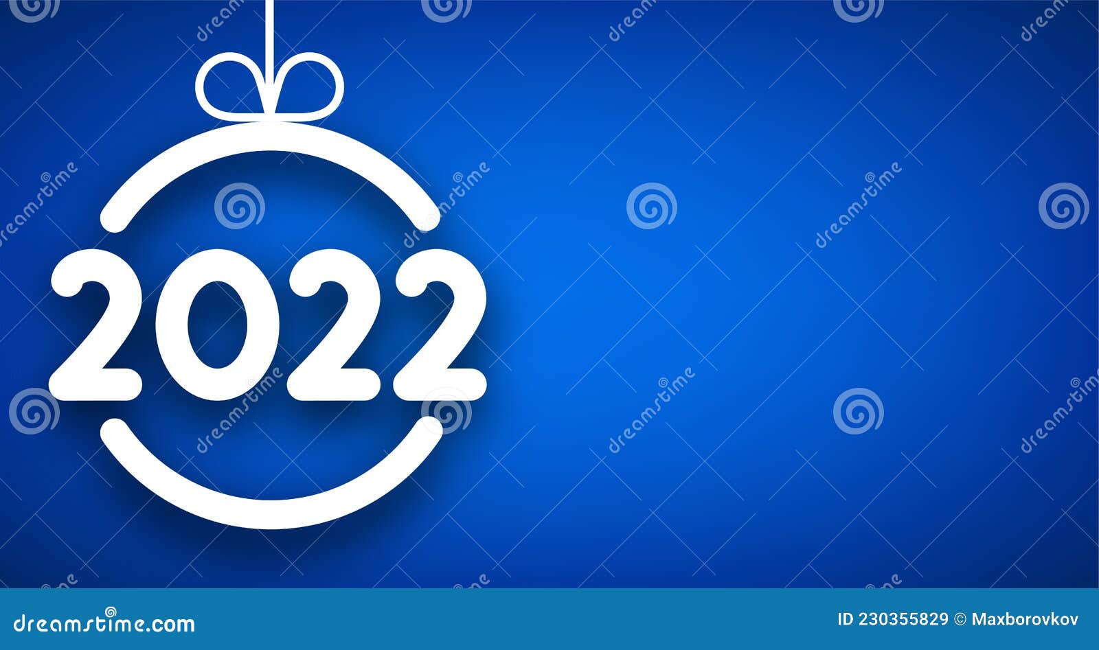 Hanging 2022 Sign On Blue Background Cartoon Vector | CartoonDealer.com ...
