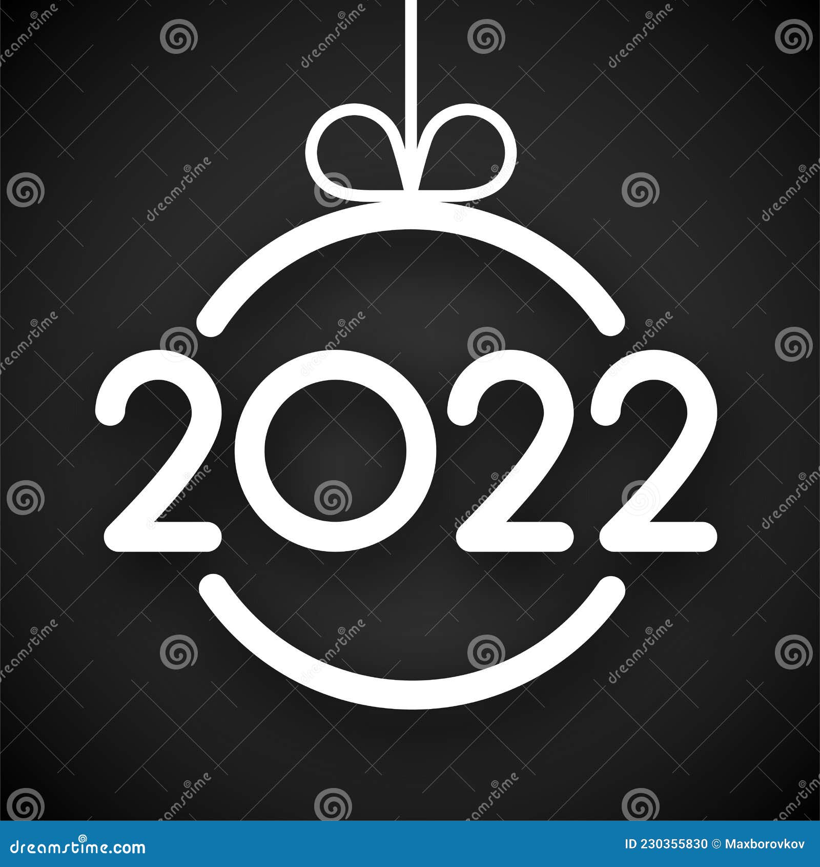 Hanging 2022 Sign With Red Foil Confetti Cartoon Vector | CartoonDealer ...