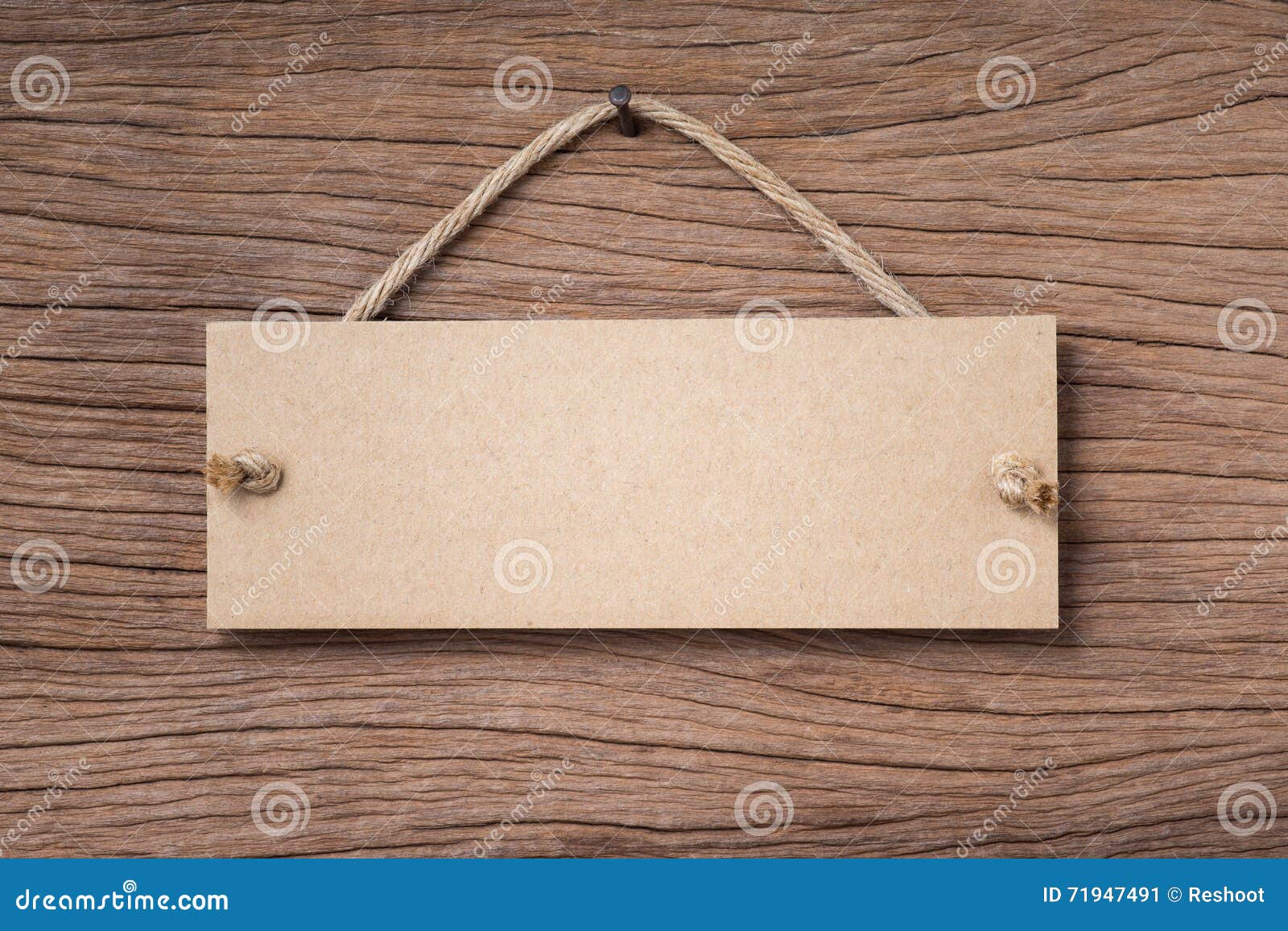 Hanging signboard stock image. Image of rope, banner - 71947491