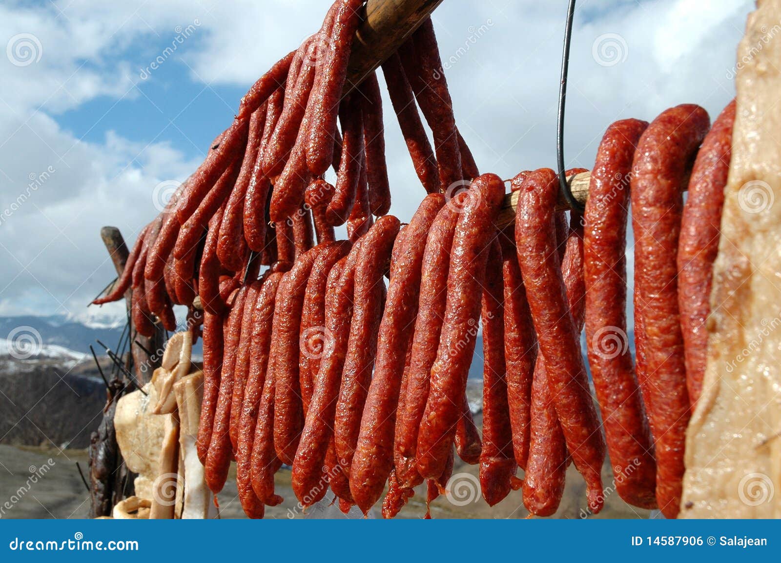 Hanging Smoke-dried Sausage Stock Photo - Image of pork, pudding: 14587906