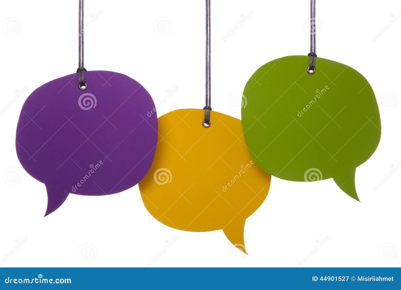 Hanging Speech Bubbles stock image. Image of communication - 44901527