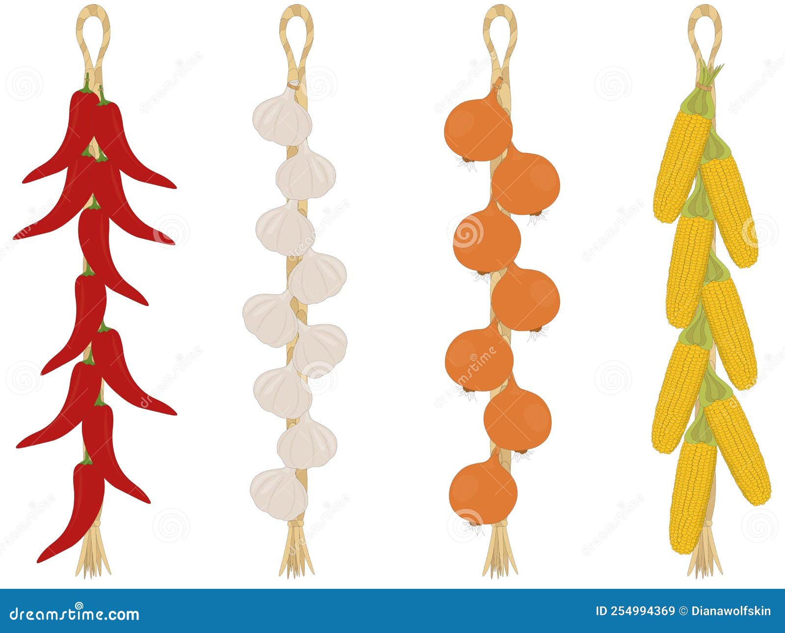 Set Of Hanging String Of White And Black Pearls Isolated On White ...