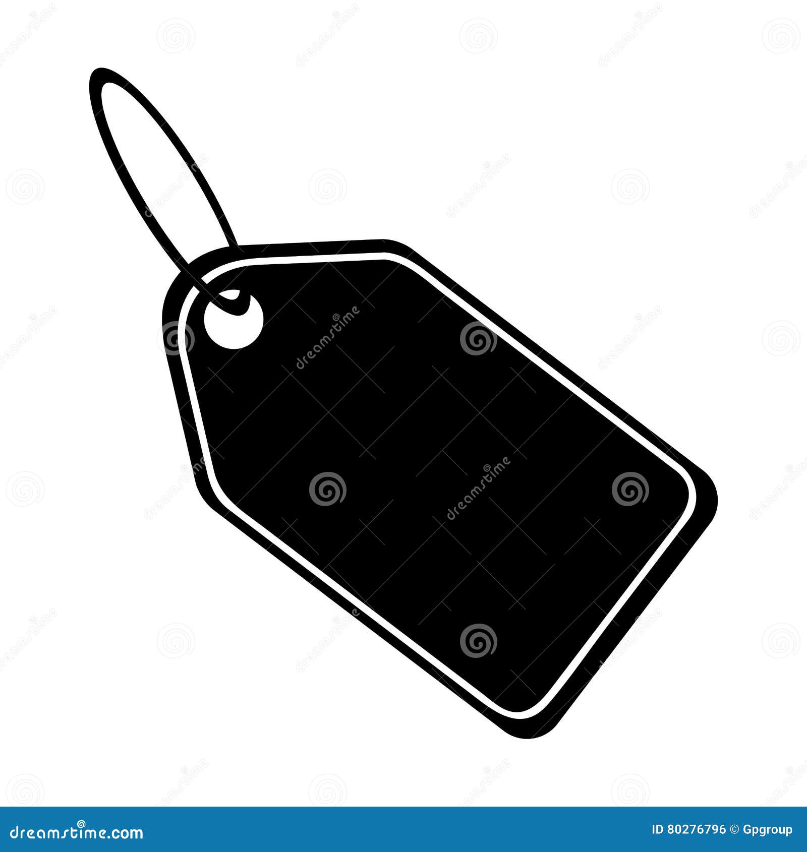 Hanging tag icon stock vector. Illustration of ornament - 80276796