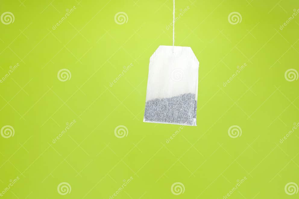 Hanging Tea Bag with Green Tea Stock Image - Image of healthy, bags ...