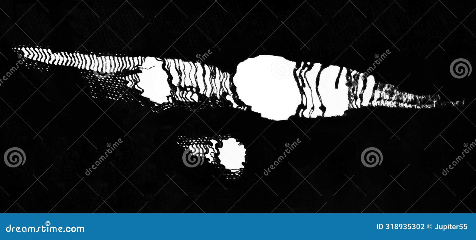 Teared Rag Spread Isolated On Black Background. Isolated On Black ...