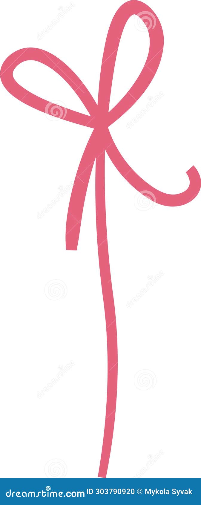 Hanging Thread with Bow stock illustration. Illustration of rope ...