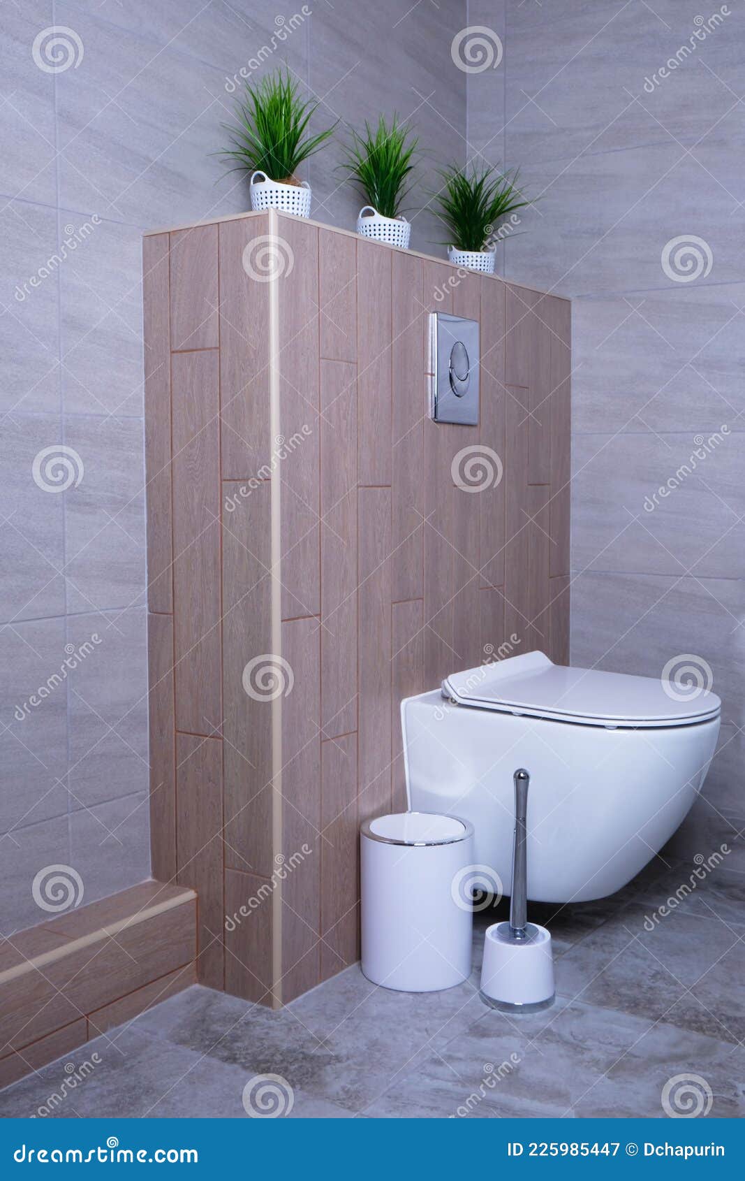 Toilet Wall Of Made Of Different Hues In Green Tiles. Royalty-Free ...