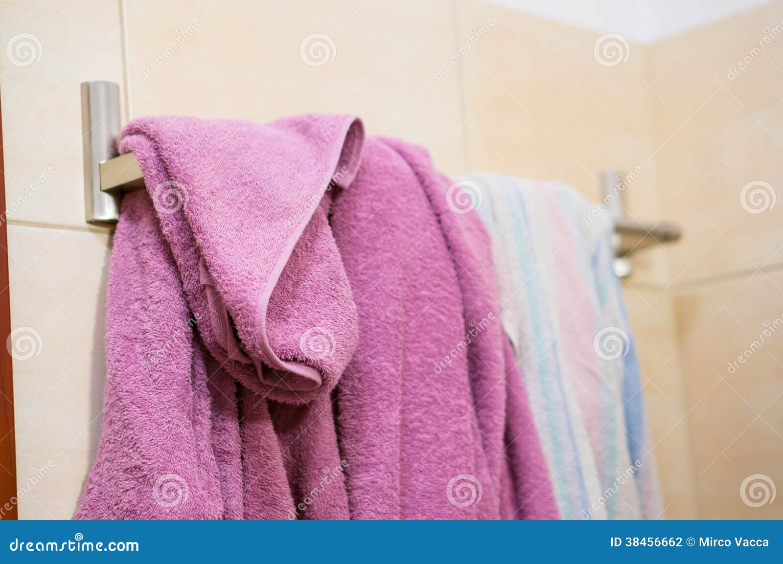 Hanging towels stock photo. Image of bathroom, towels - 38456662