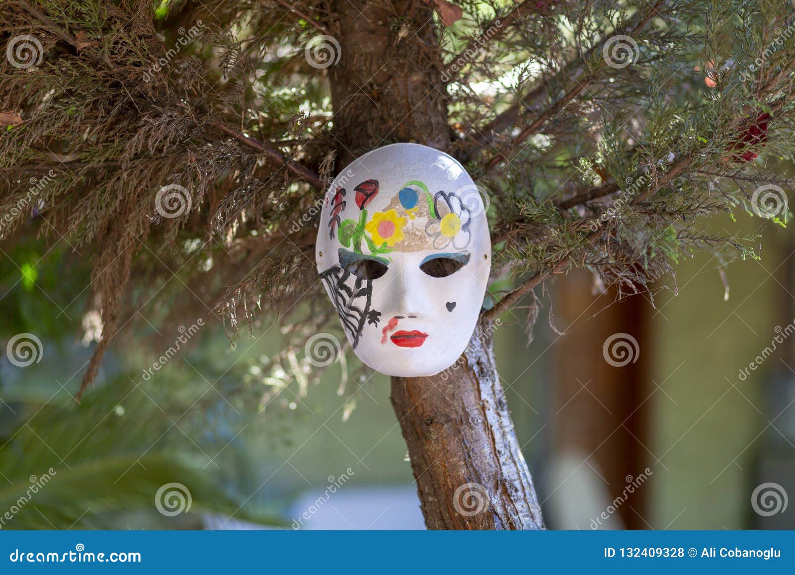 Mask of tree stock photo. Image of sheet, eyes, scary - 132409328