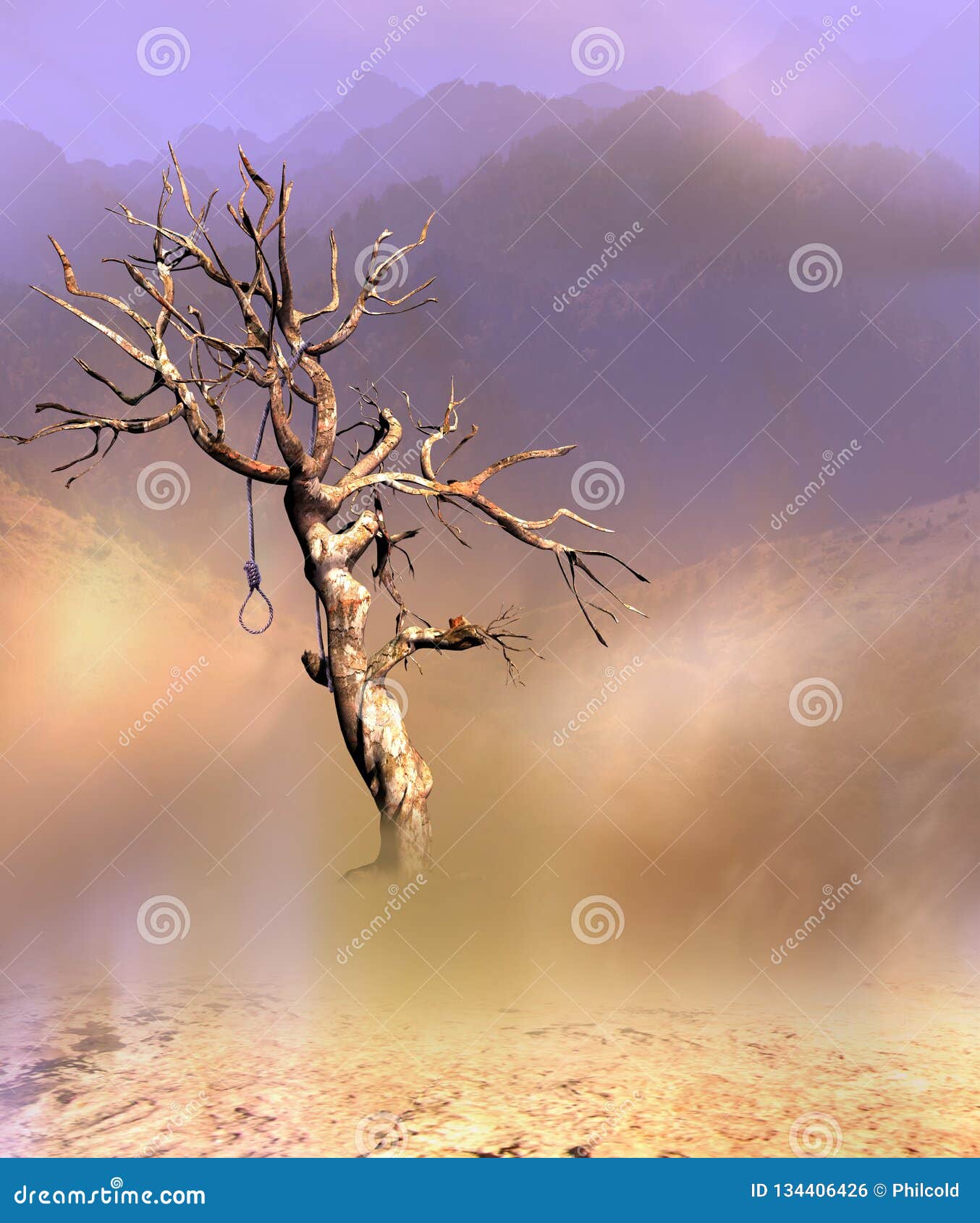 The hanging tree stock illustration. Illustration of branches - 134406426
