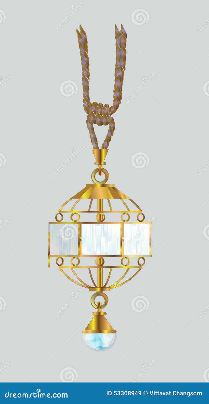 Hanging two stock vector. Illustration of tube, gold - 53308949