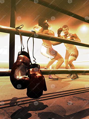 Hanging up boxing gloves stock illustration. Illustration of punch ...