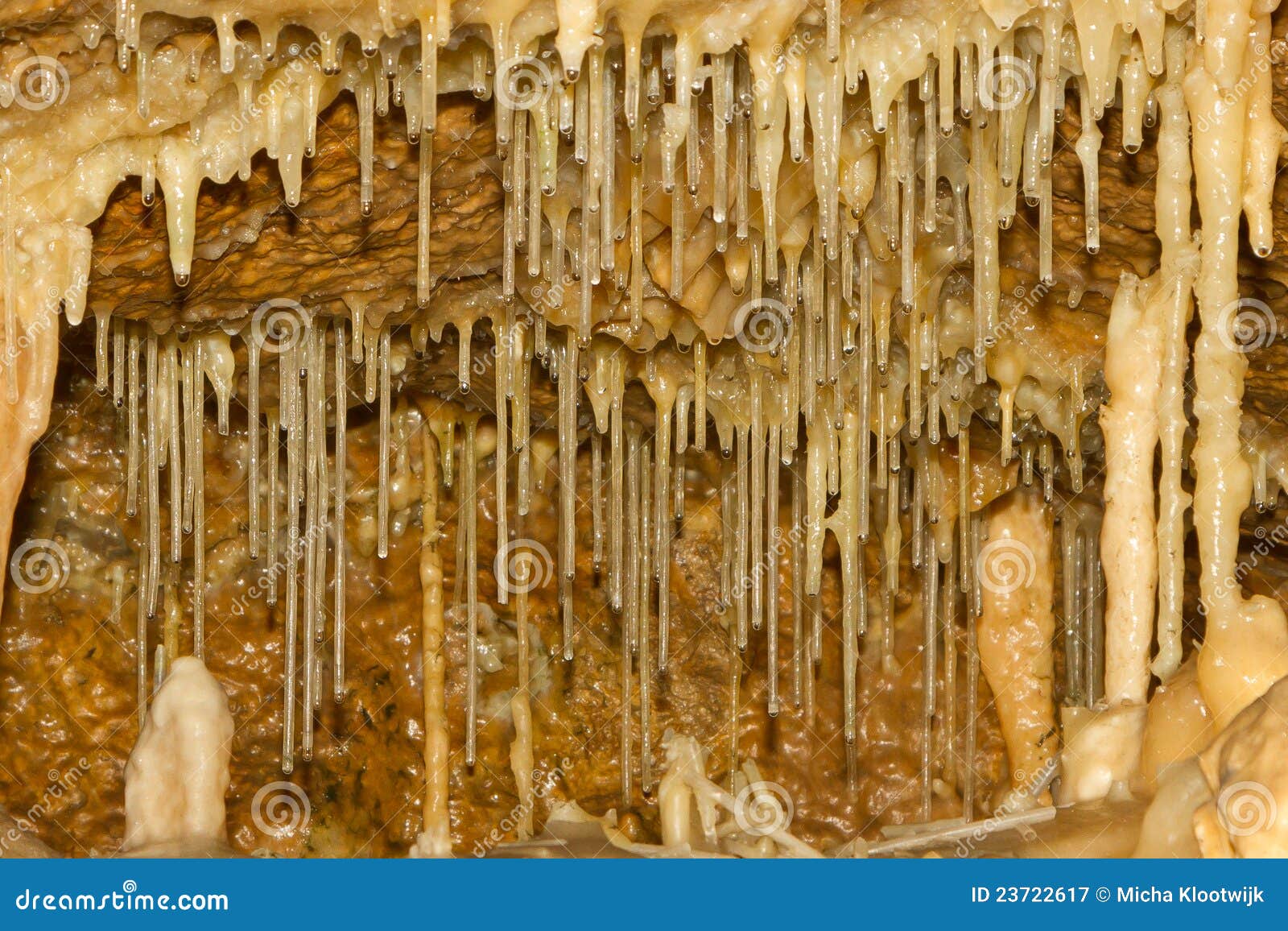 Hanging Waterdrops in a Cave Stock Image - Image of photograph, column ...