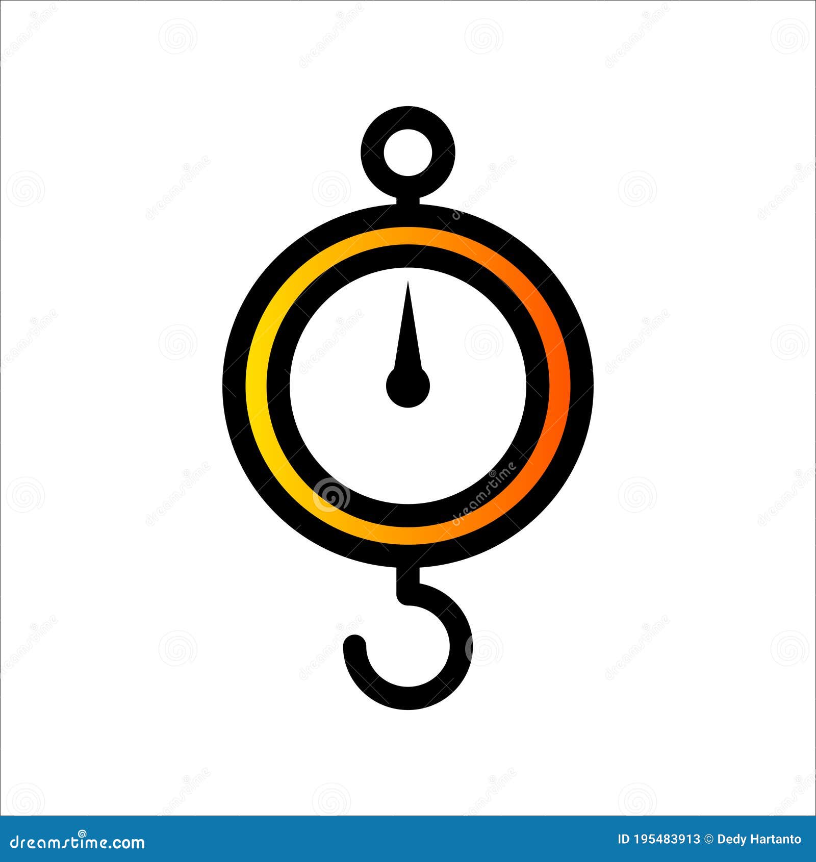 Hanging Weight Scale Measurement Vector Illustration. Good for Industry ...