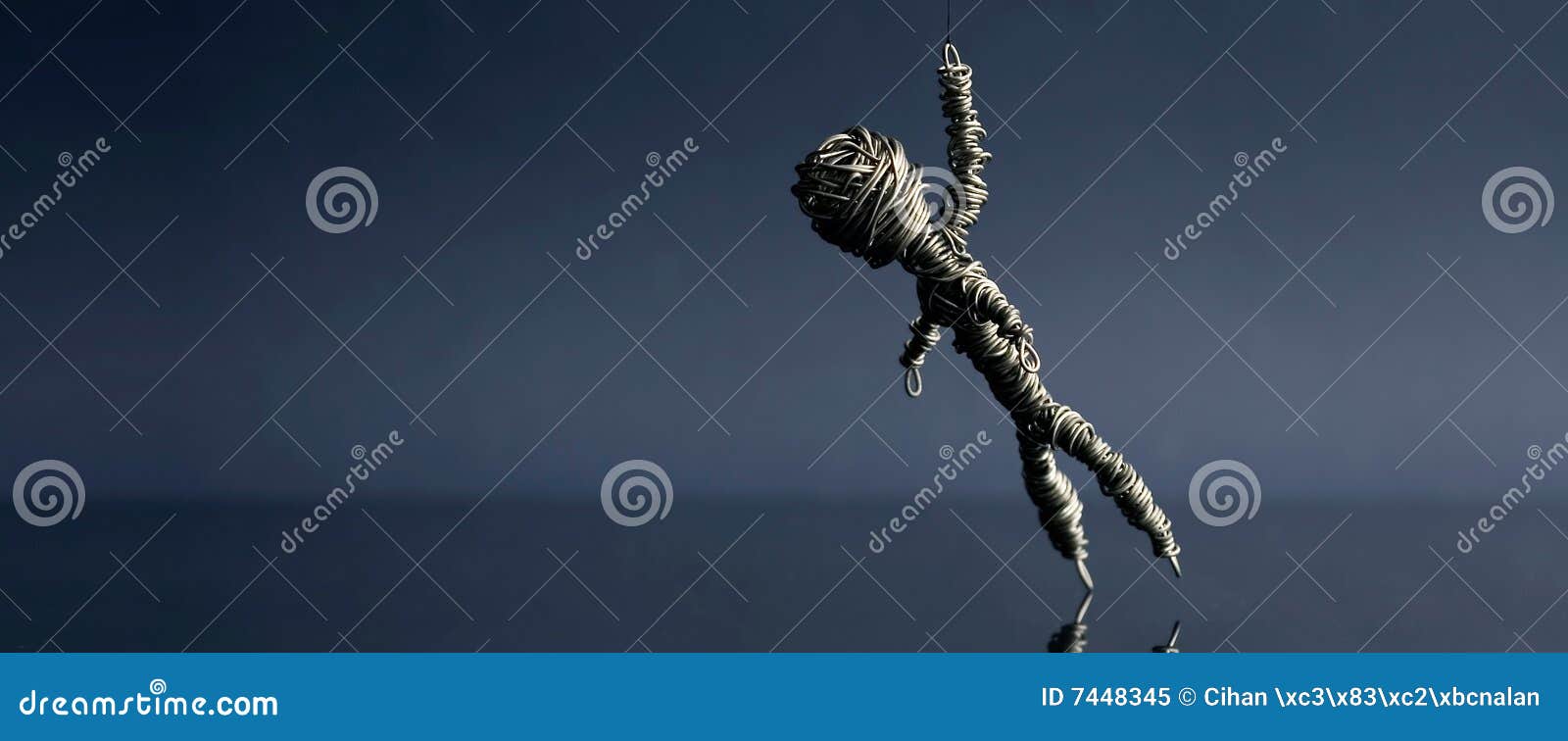 Hanging Wire man stock image. Image of wire, crisis, pessimist - 7448345