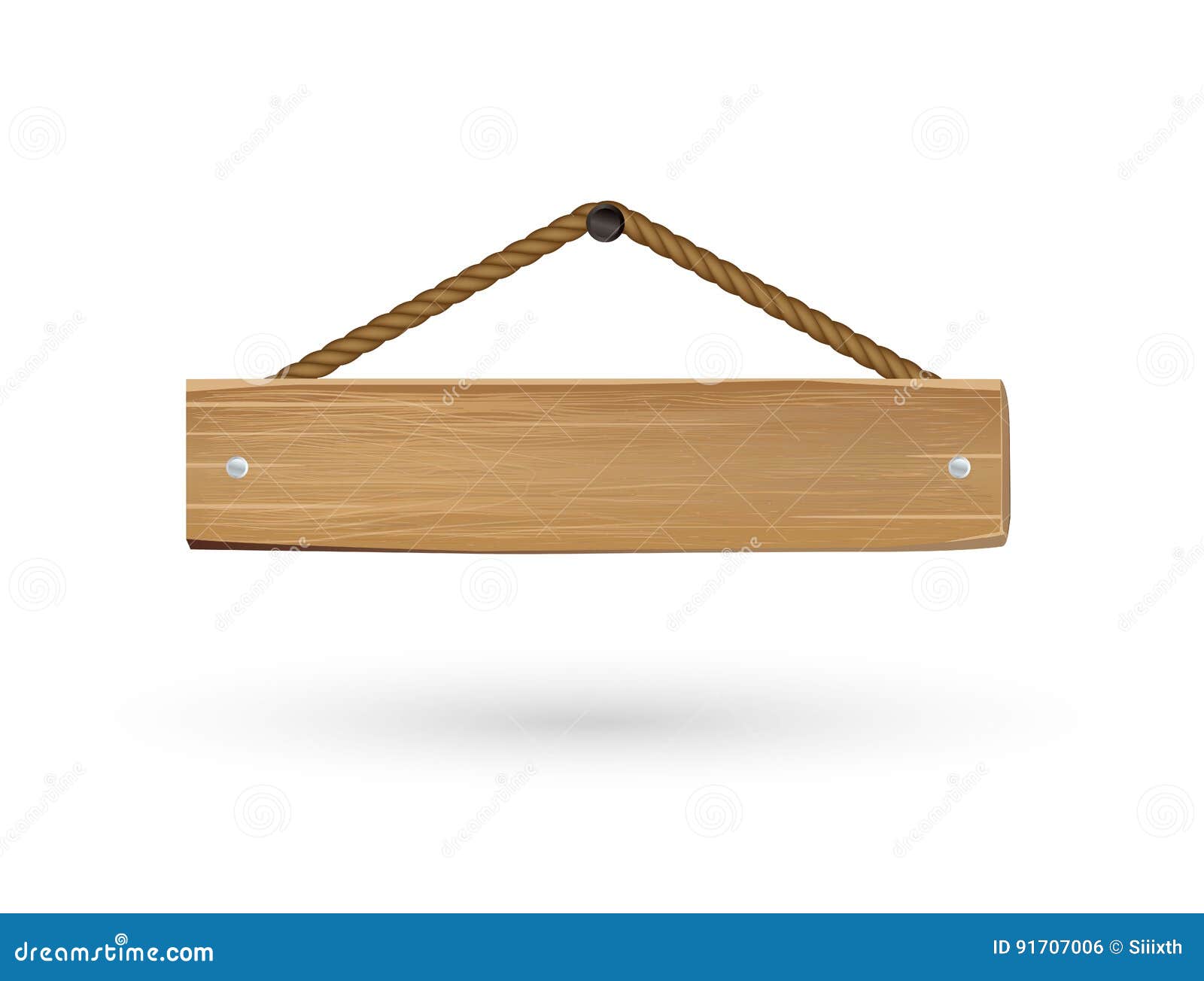 Hanging Wood Signs. Blank Antique Wooden Sign Boards. Retro Cartoon ...