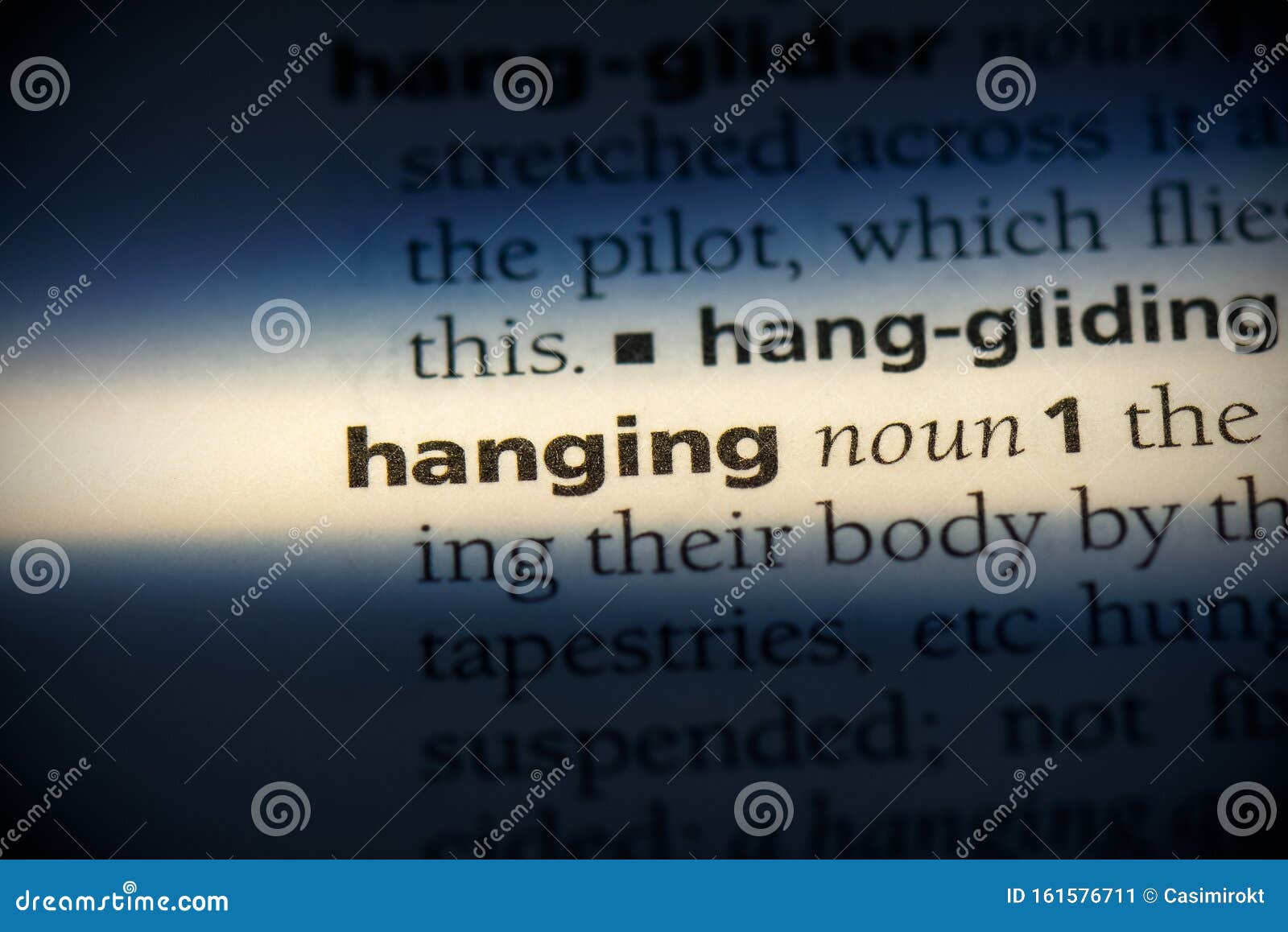 Hanging stock image. Image of word, meaning, paper, text - 161576711
