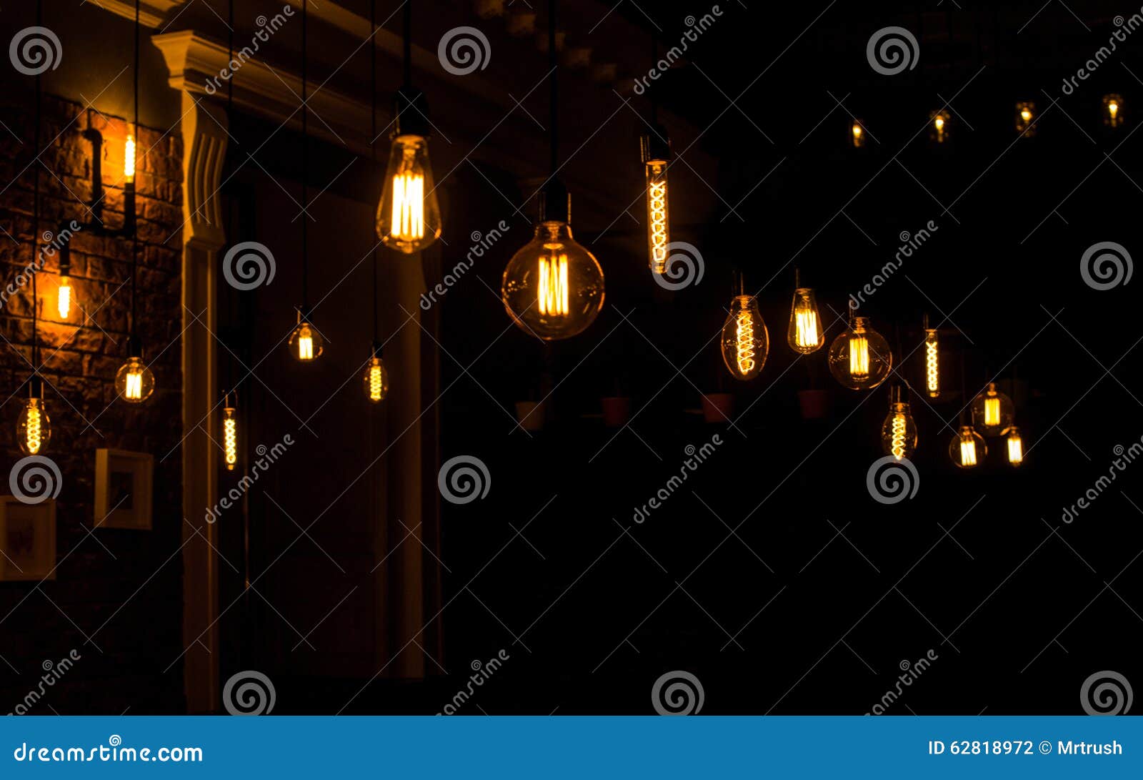 Hanging yellow lamp stock photo. Image of interior, design - 62818972