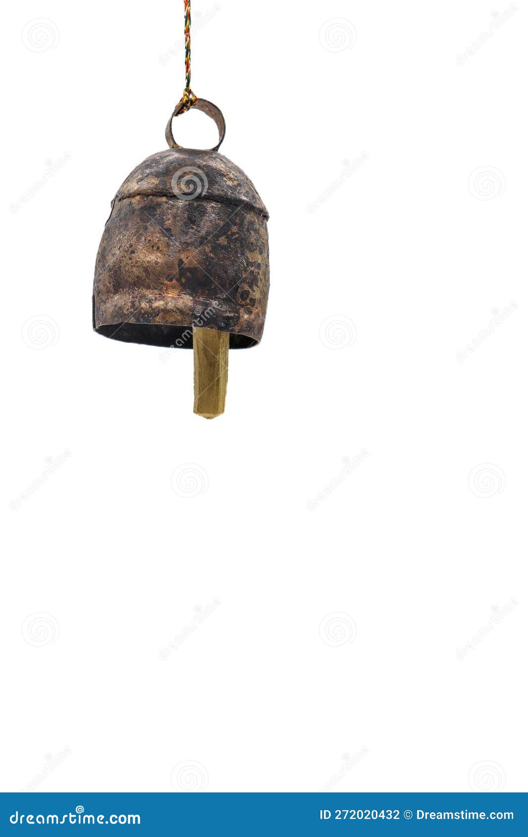 Hanging Zen Bell with Isolated White Background Stock Photo - Image of ...