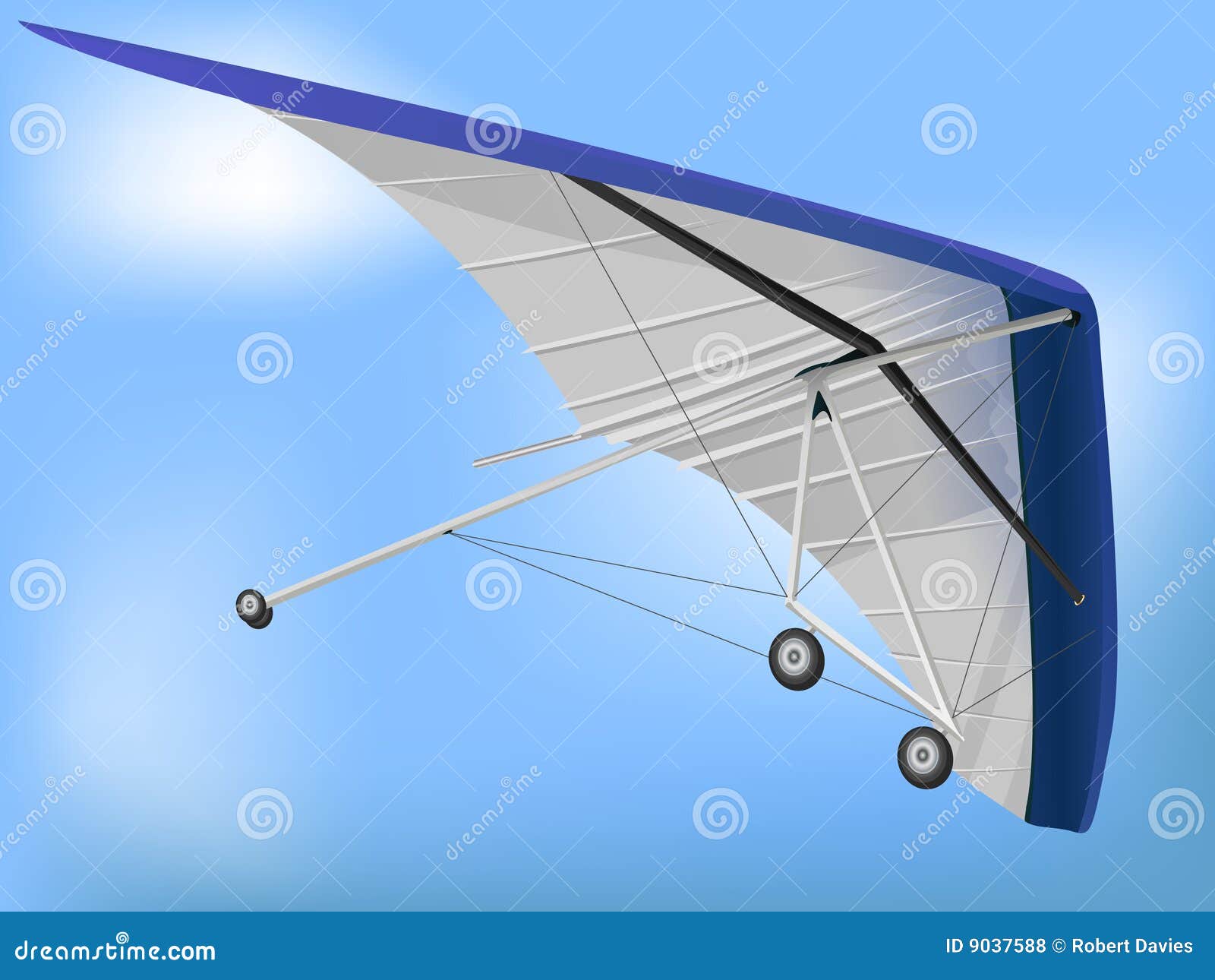 Hanglider Paragliding Wing stock vector. Illustration of aerodynamics ...