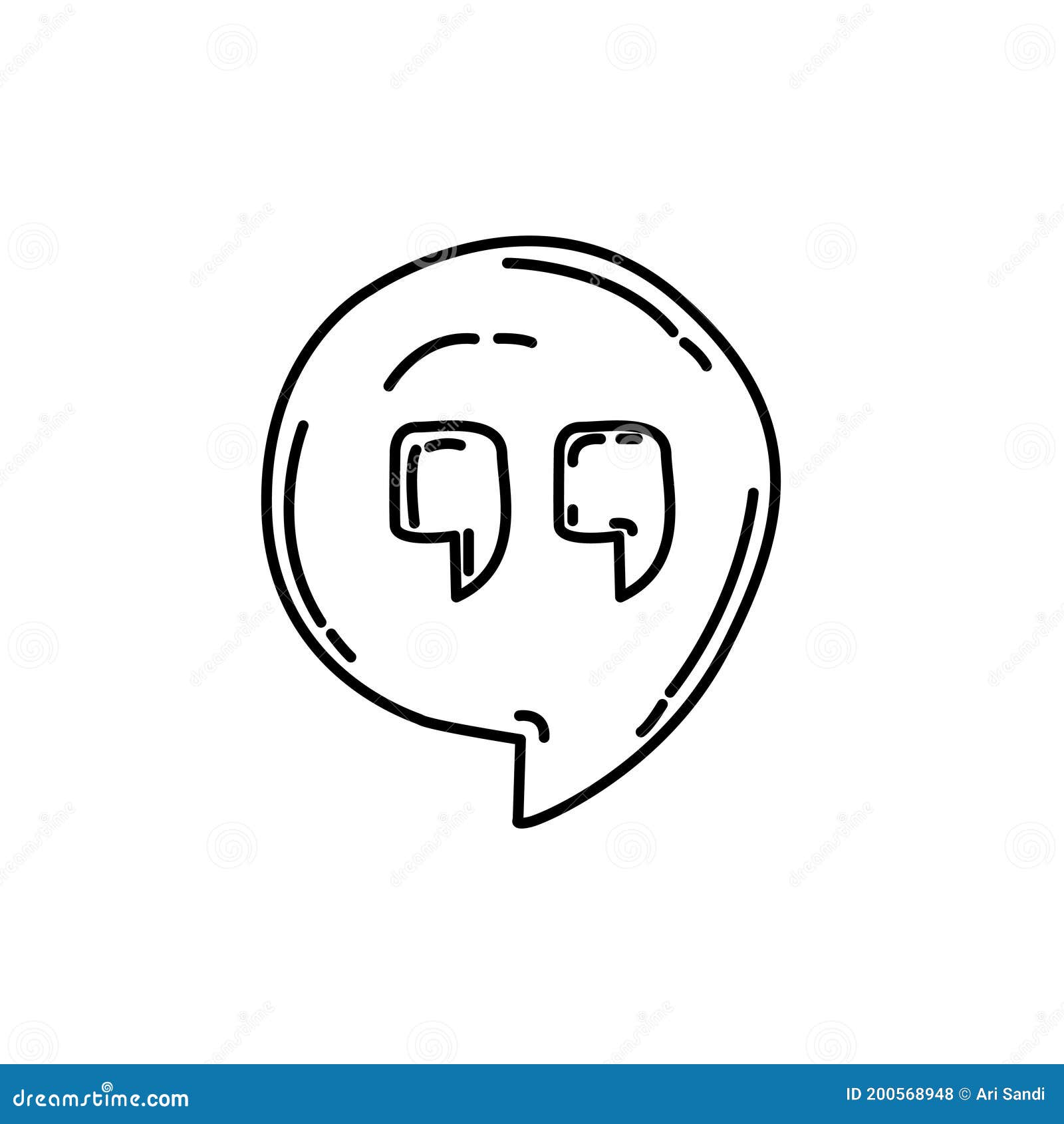Hangout Icon Vector. Doodle Hand Drawn or Black Outline Icon Style ...