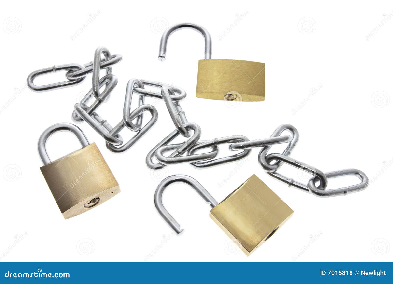 Hangsloten en Ketting stock foto. Image of betrouwbaarheid - 7015818