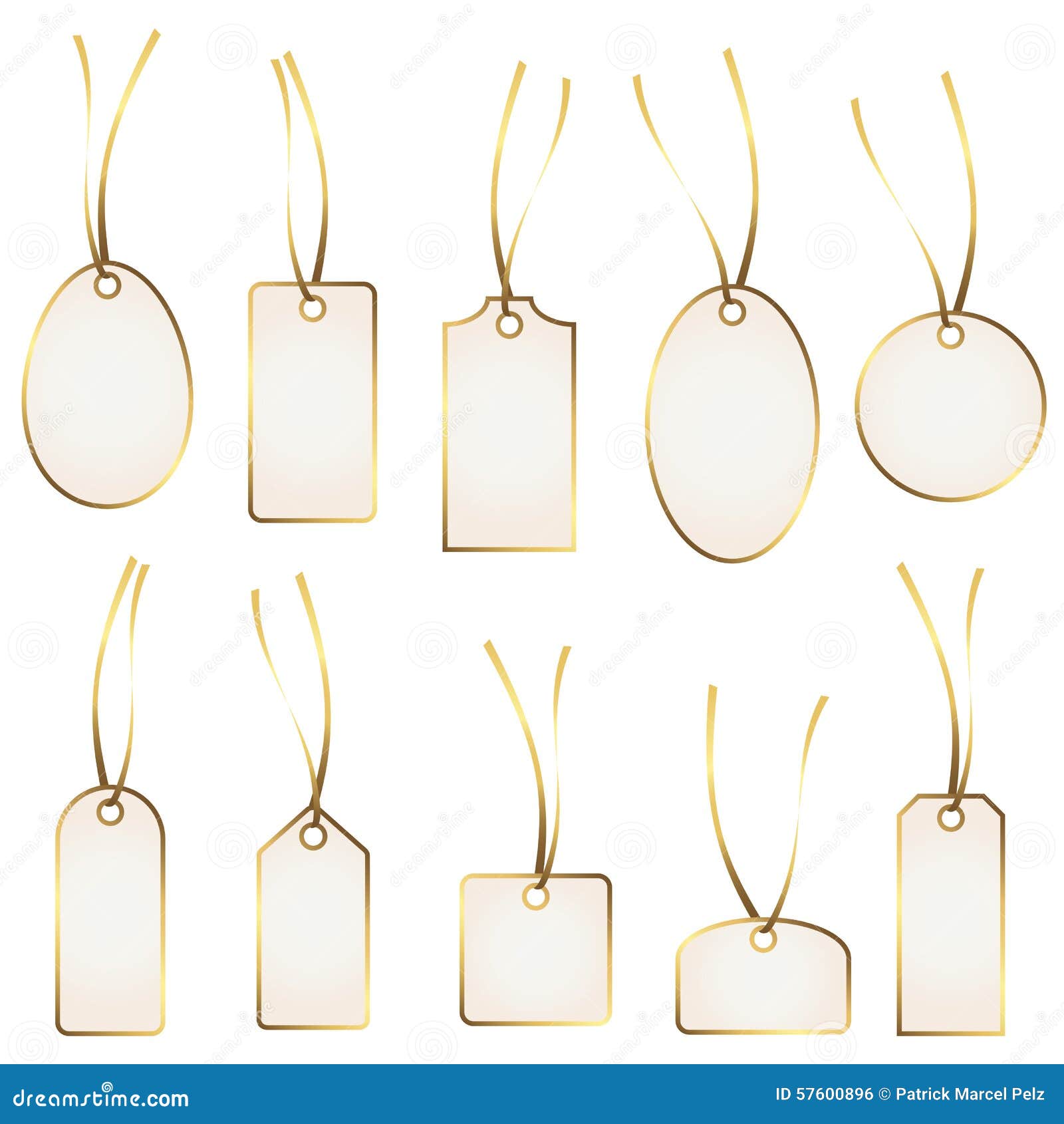 Hangtag Collection White and Gold Stock Vector - Illustration of ...