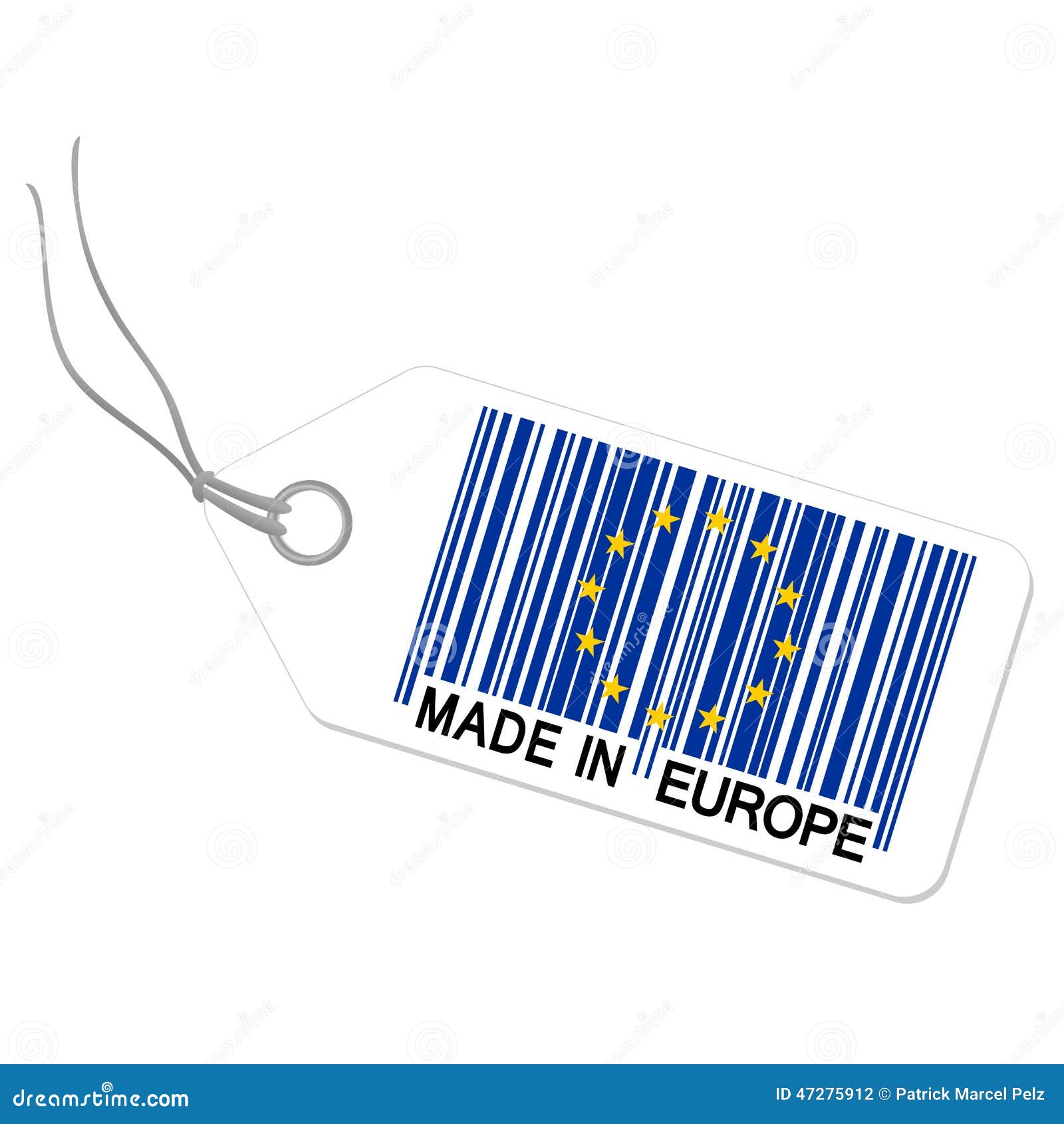 Hangtag with MADE in EUROPE Stock Vector - Illustration of fabrication ...
