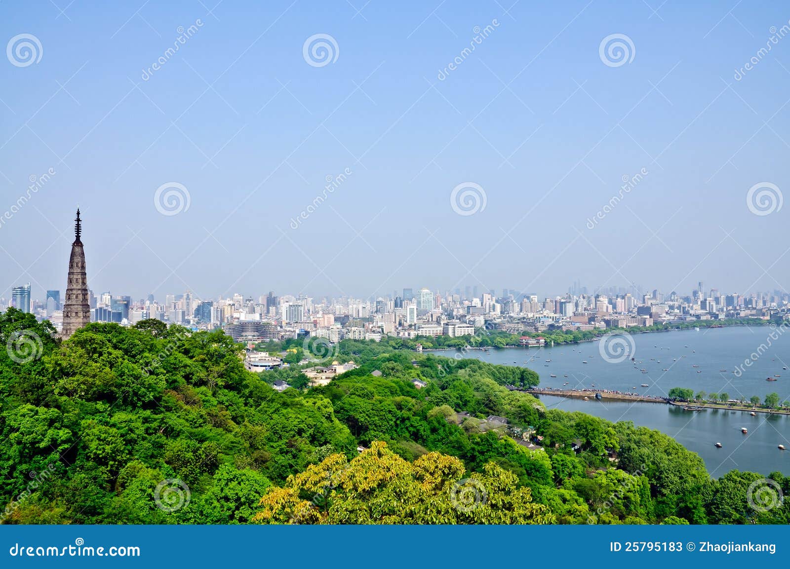 Hangzhou scenery stock image. Image of asia, cultural - 25795183