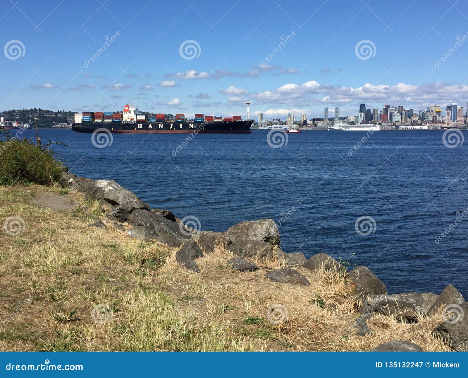 Hanjin Container Ship Port of Seattle Editorial Photography - Image of ...