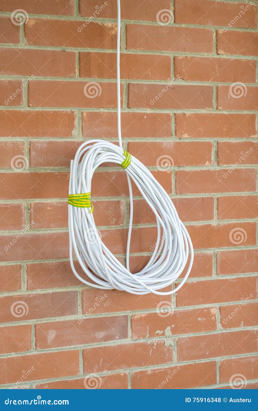 Hank of an electric wire stock photo. Image of stone - 75916348