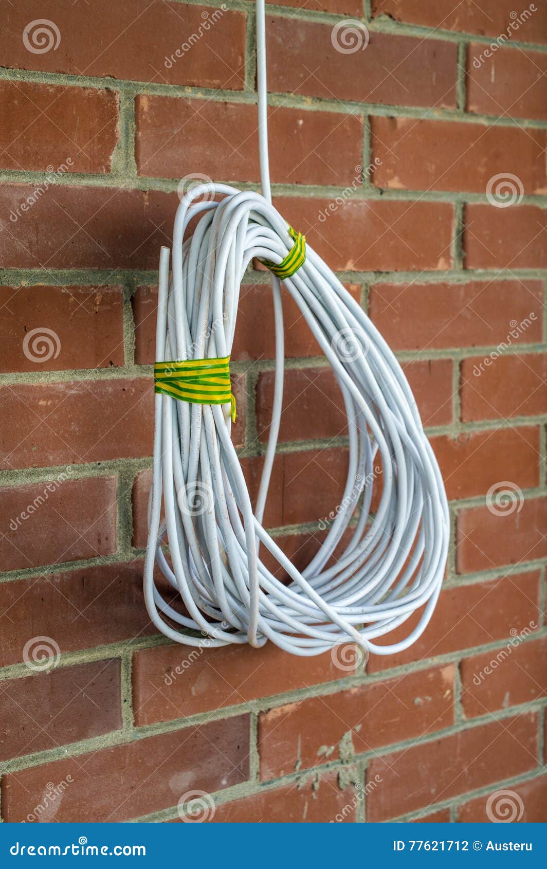 Hank of an electric wire stock photo. Image of hank, concrete - 77621712