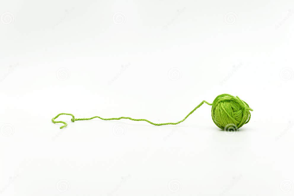 Hank Green Woolen Thread Isolated on White Background Stock Photo ...