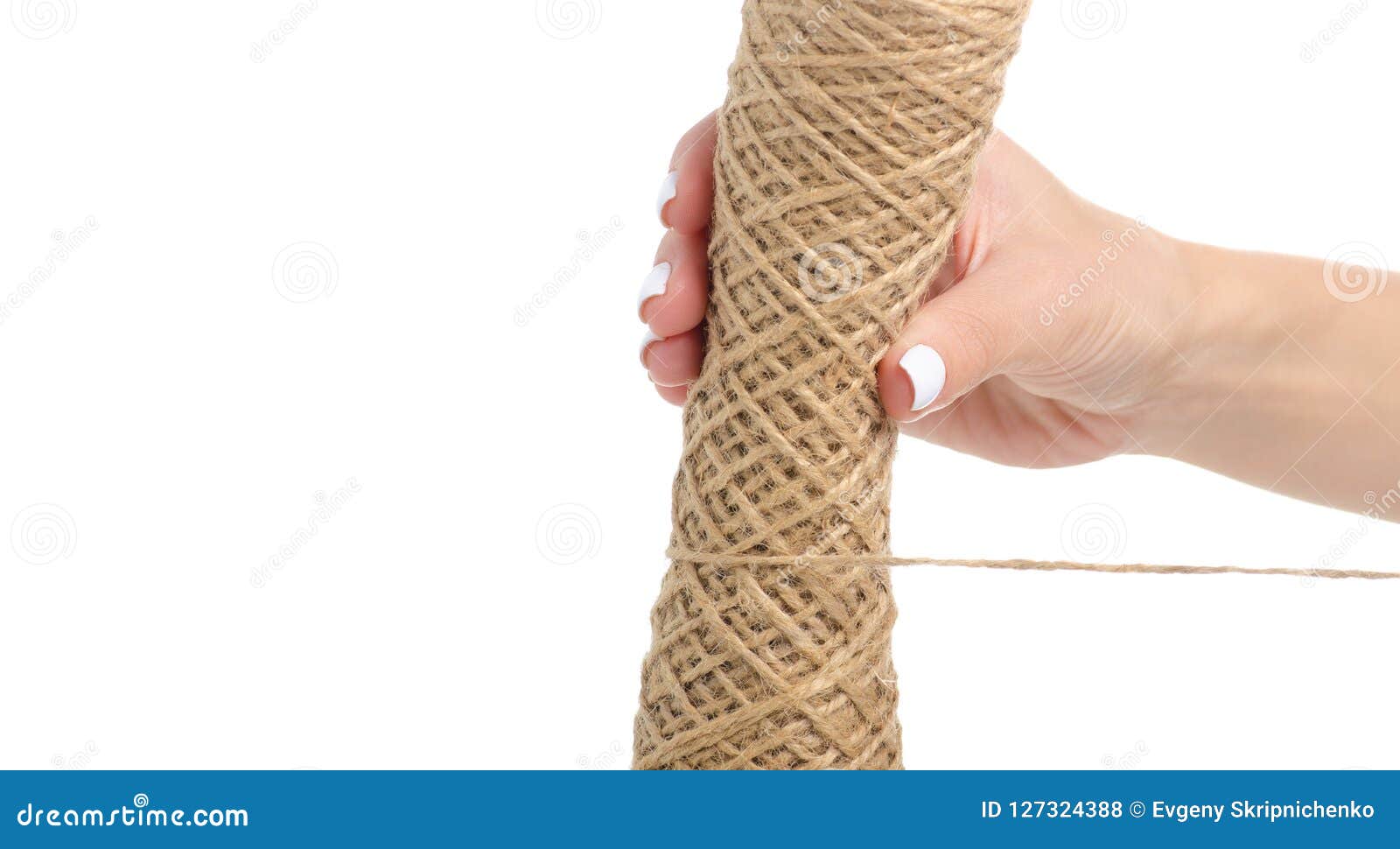 Hank rope in a hand stock photo. Image of hasp, background - 127324388